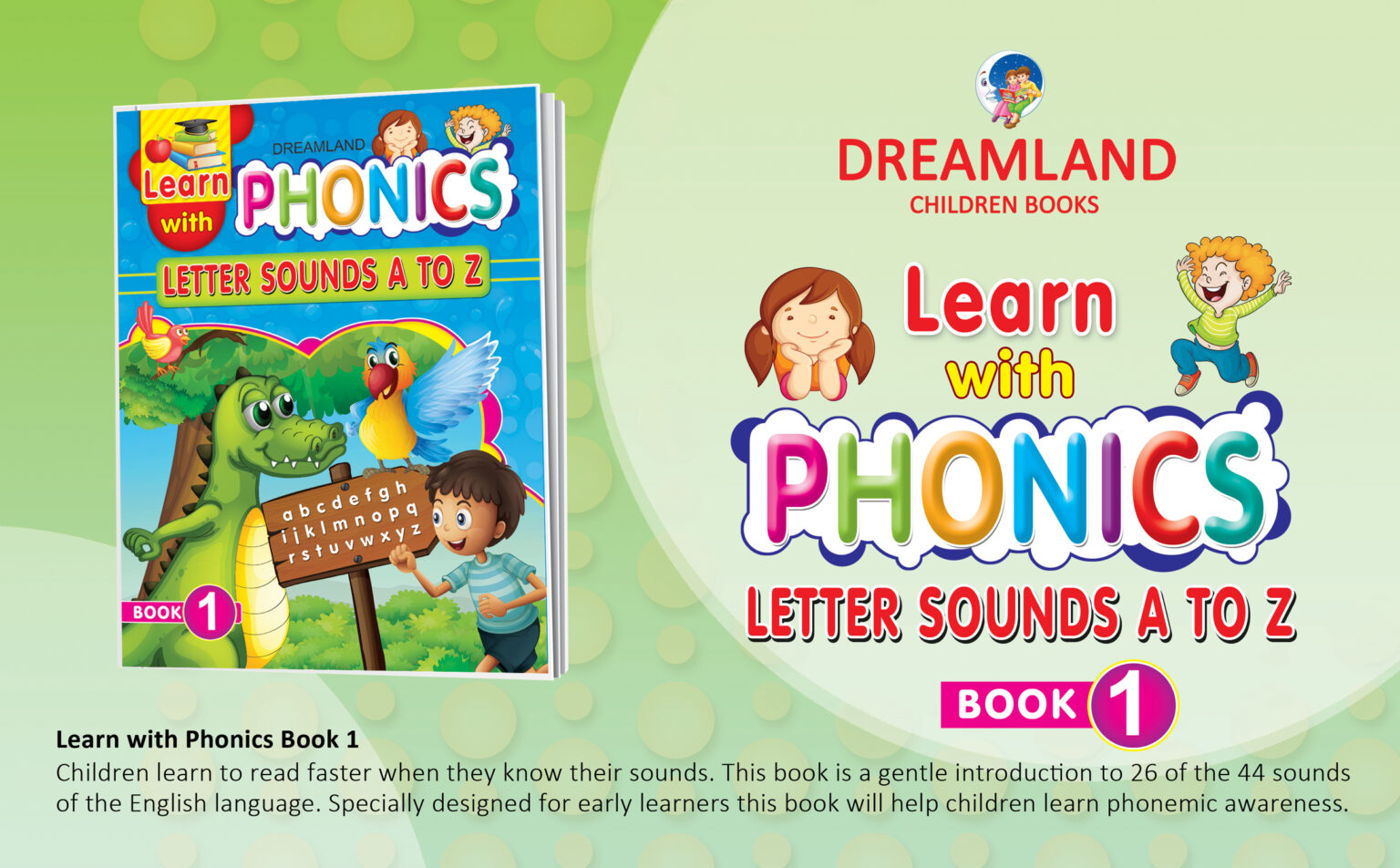 Letter Sounds A to Z - Learn With Phonics - Book 1