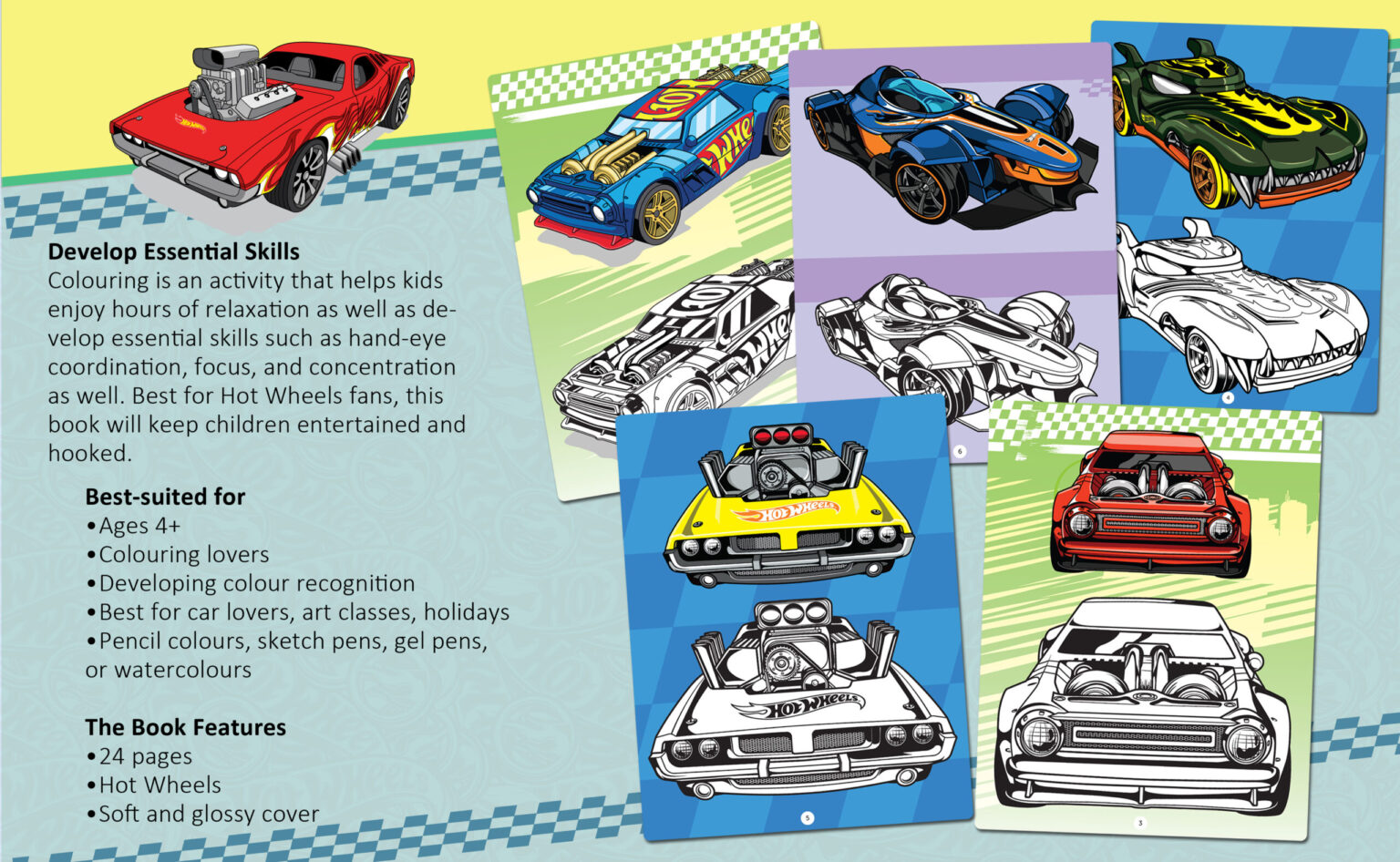 Hot Wheels Copy Colouring Book