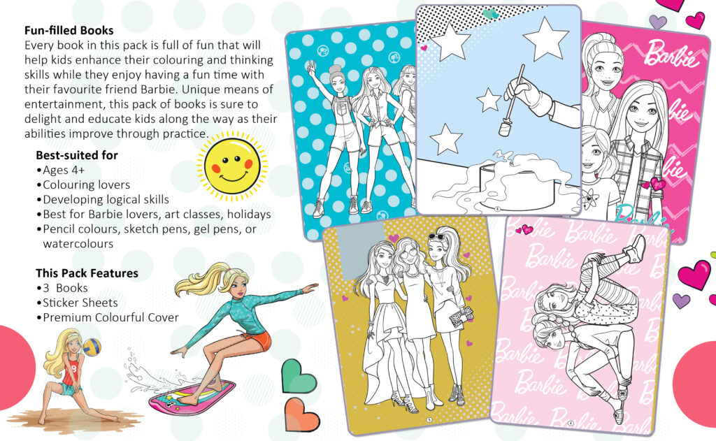 Barbie Colouring and Activity - 4 Books Pack