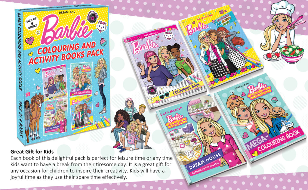 Barbie Colouring and Activity - 4 Books Pack