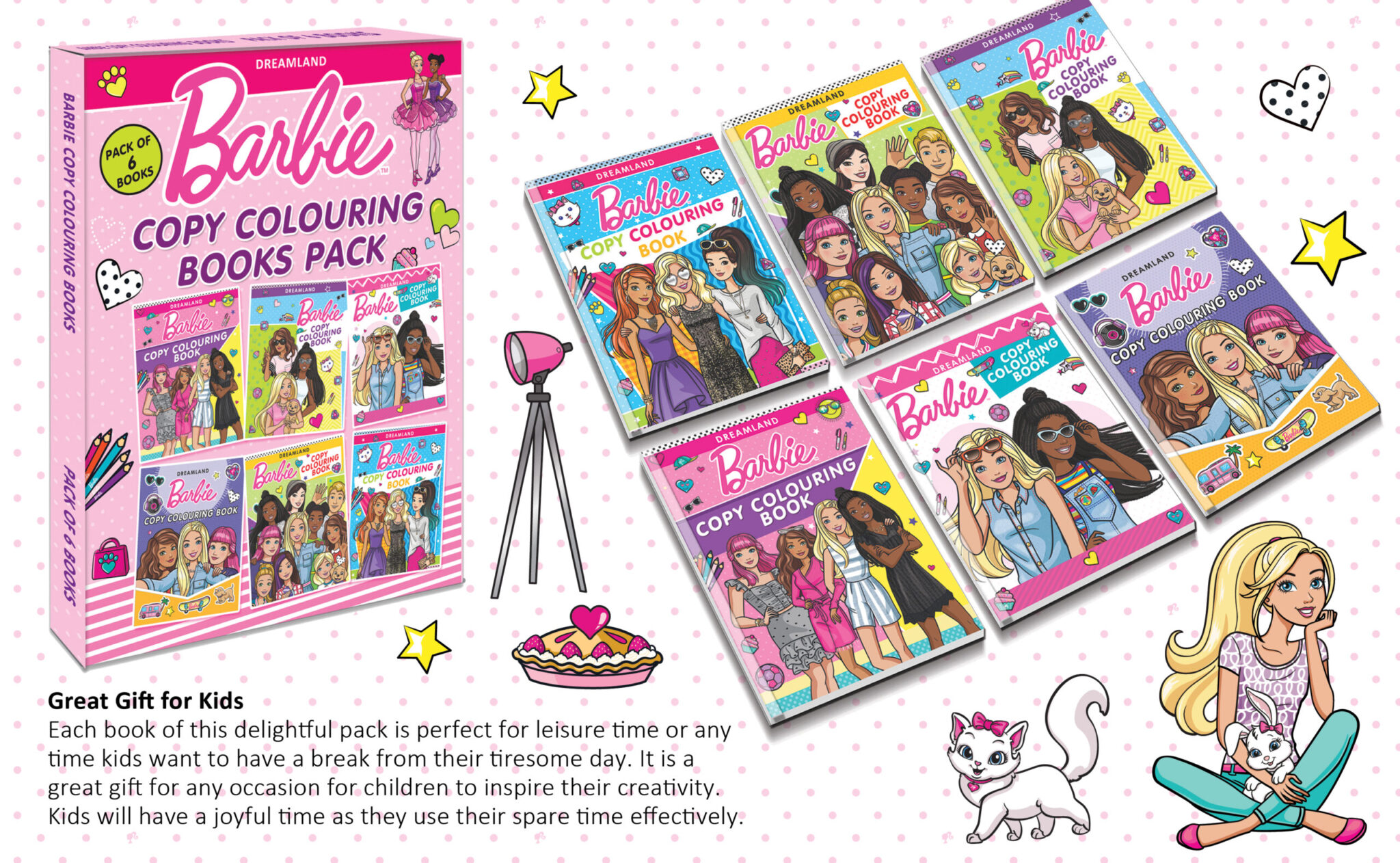 Barbie Copy Colouring - 6 Books Pack