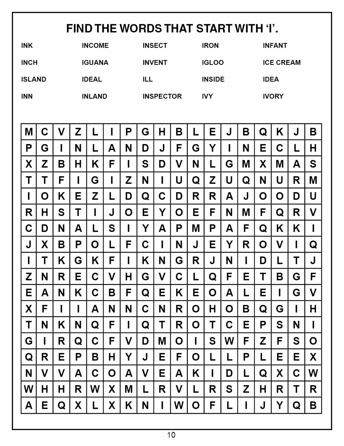 Find the Words Part - 1