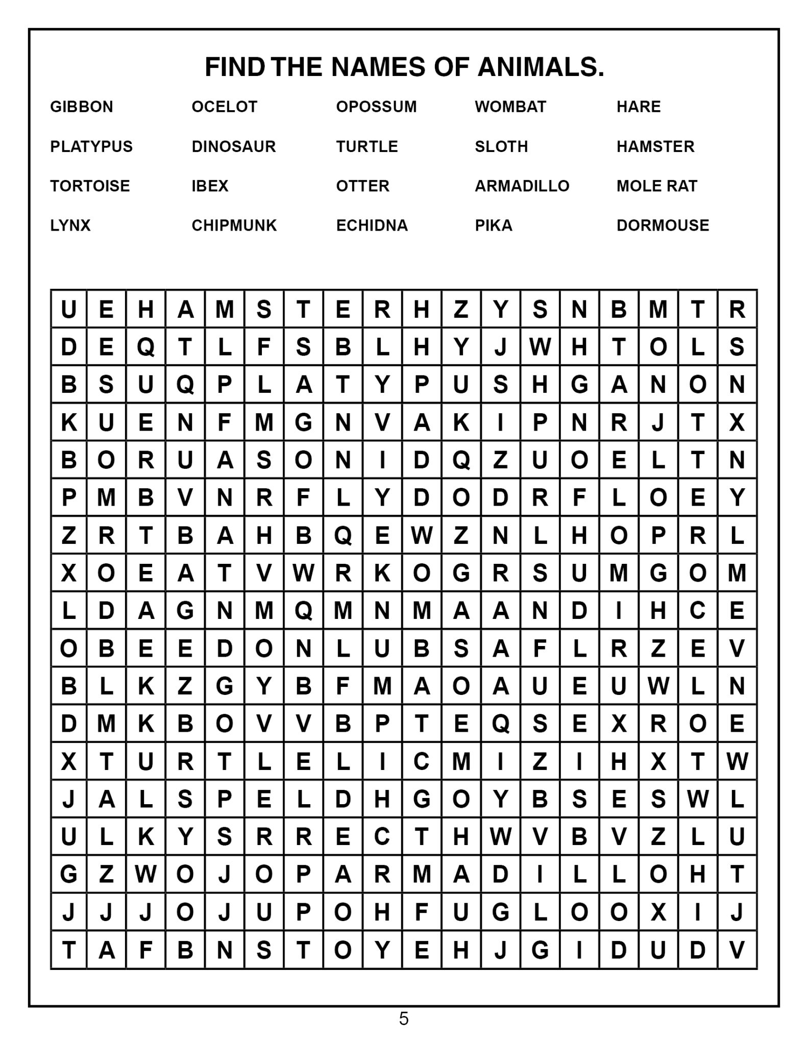 Find the Words Part - 2