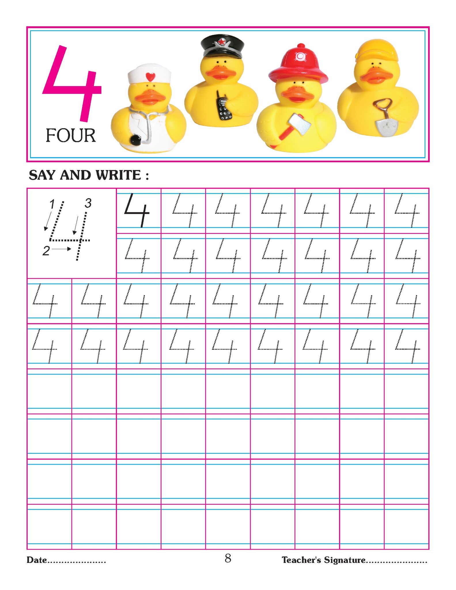 Number Writing Book 1-10