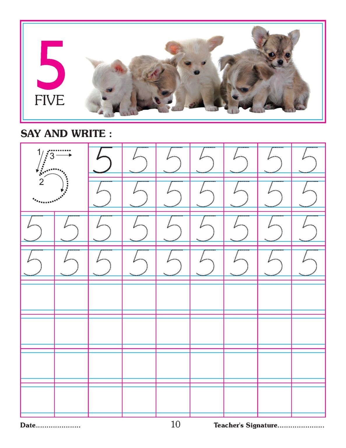 Number Writing Book 1-10