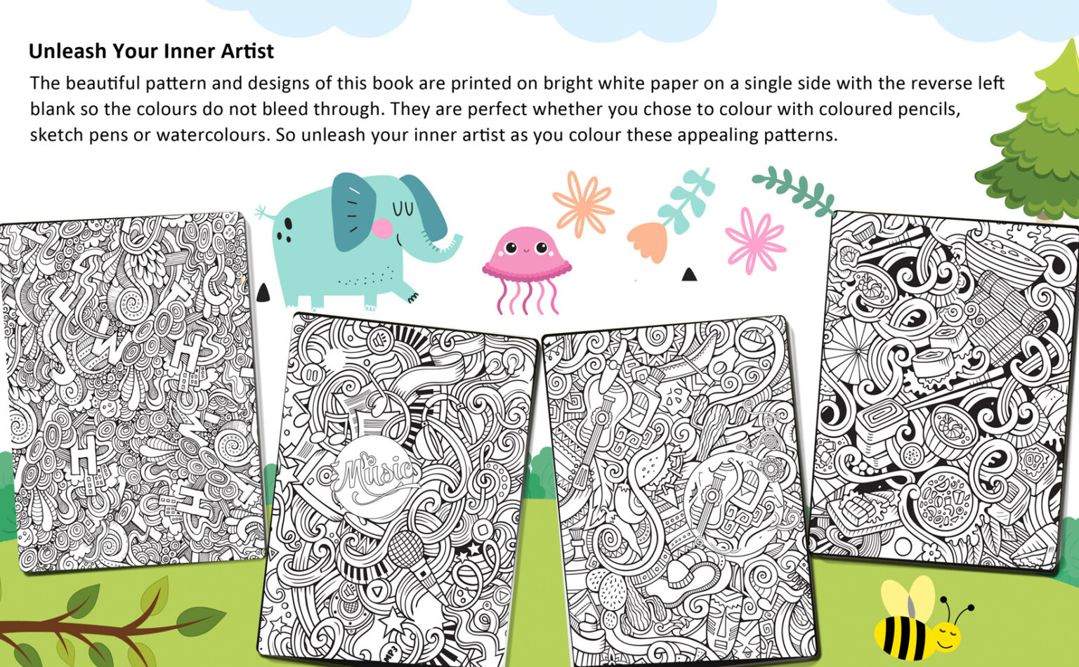 Patterns - Creative Doodle Colouring