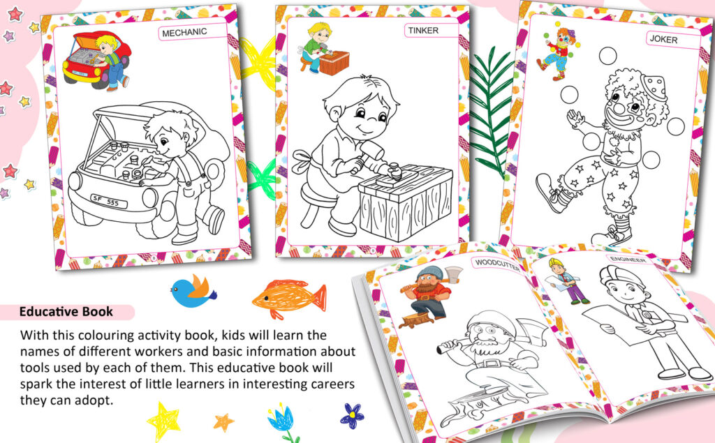 Happy Workers Colouring Book - My Activity