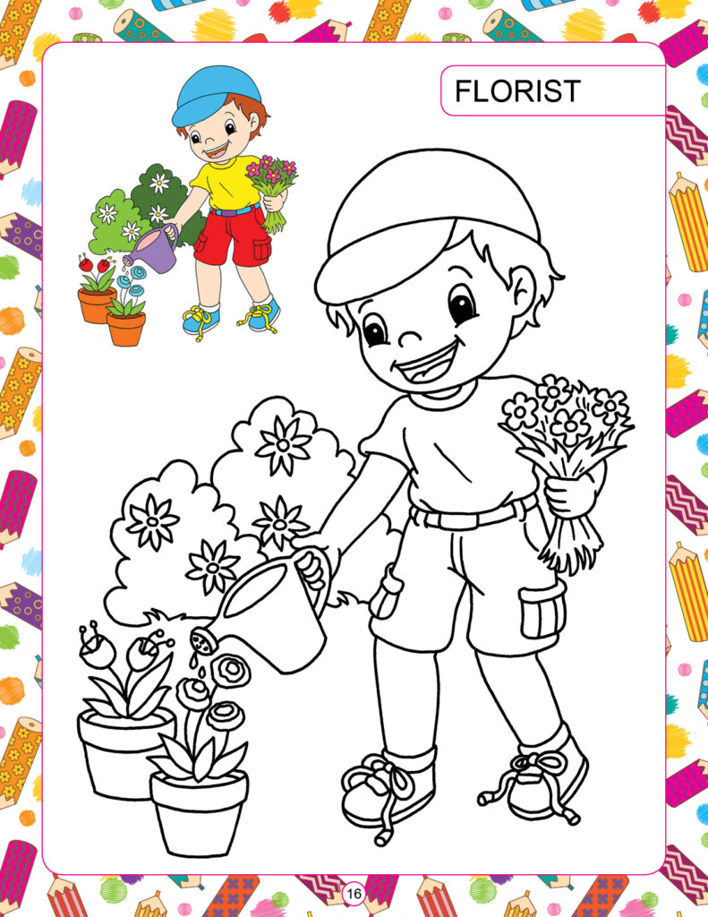 Happy Workers Colouring Book - My Activity