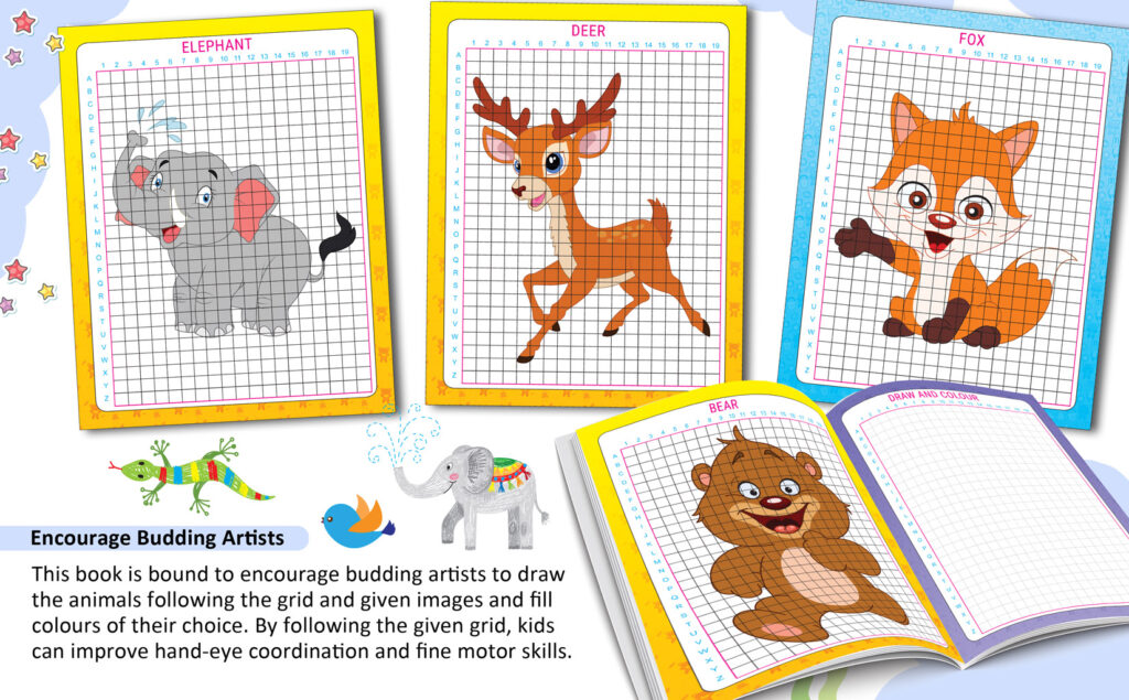 Let's Draw Animals in Grids - My Activity