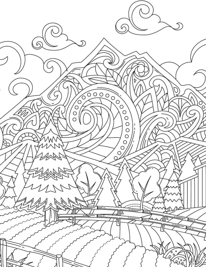 Countryside - Colouring Book for Adults