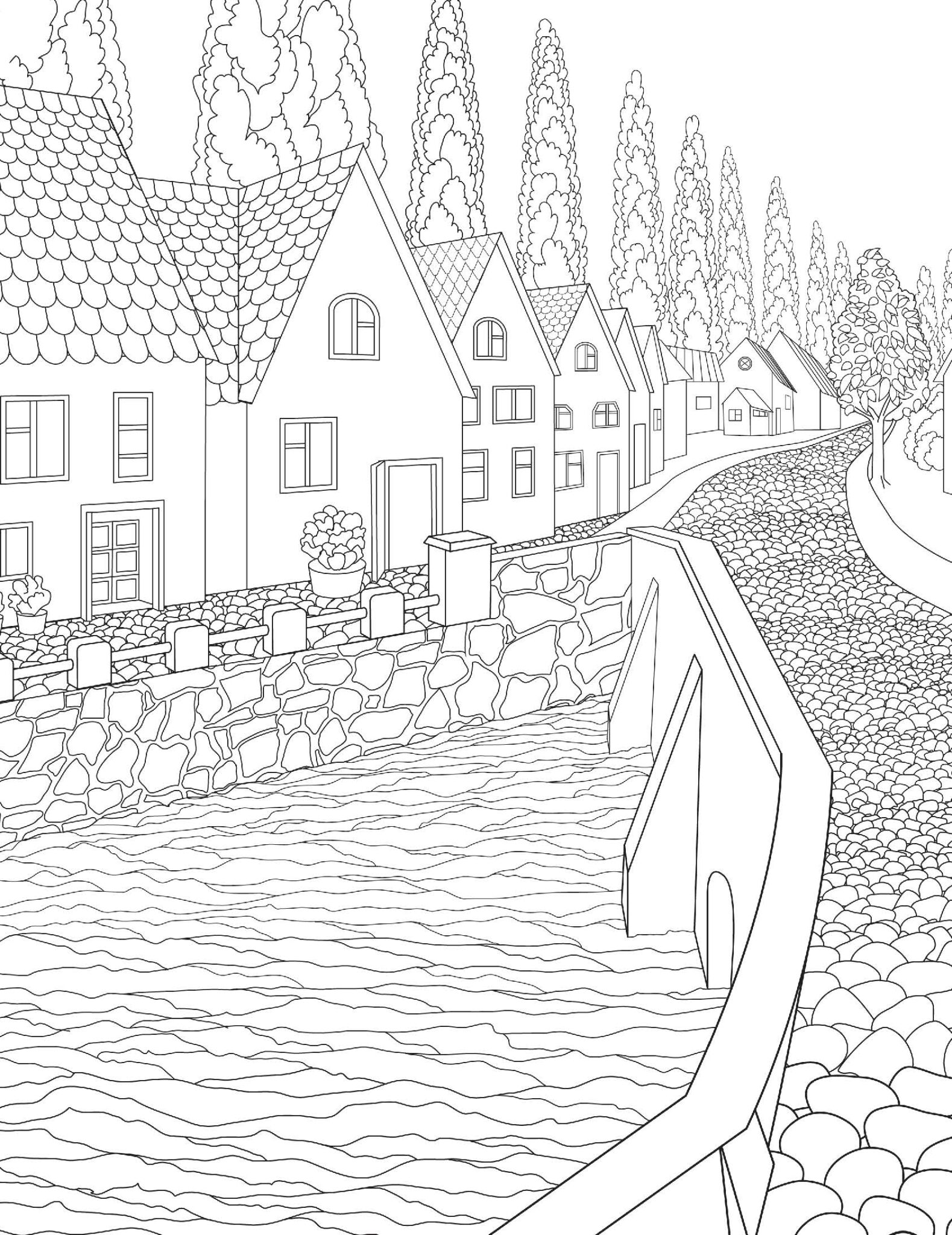 Countryside - Colouring Book for Adults