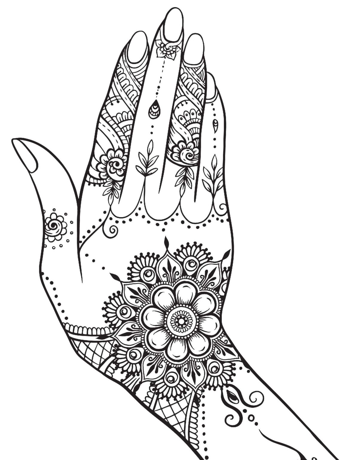 Mehandi - Colouring Book for Adults