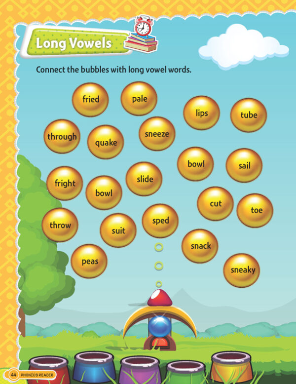 Word Families Short and Long Vowel Sounds - Phonics Reader - Part 3