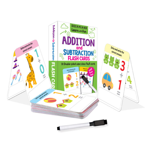 Addition and Subtraction - Flash Cards for Kids
