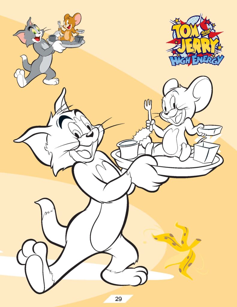 Tom and Jerry Copy Colouring Book