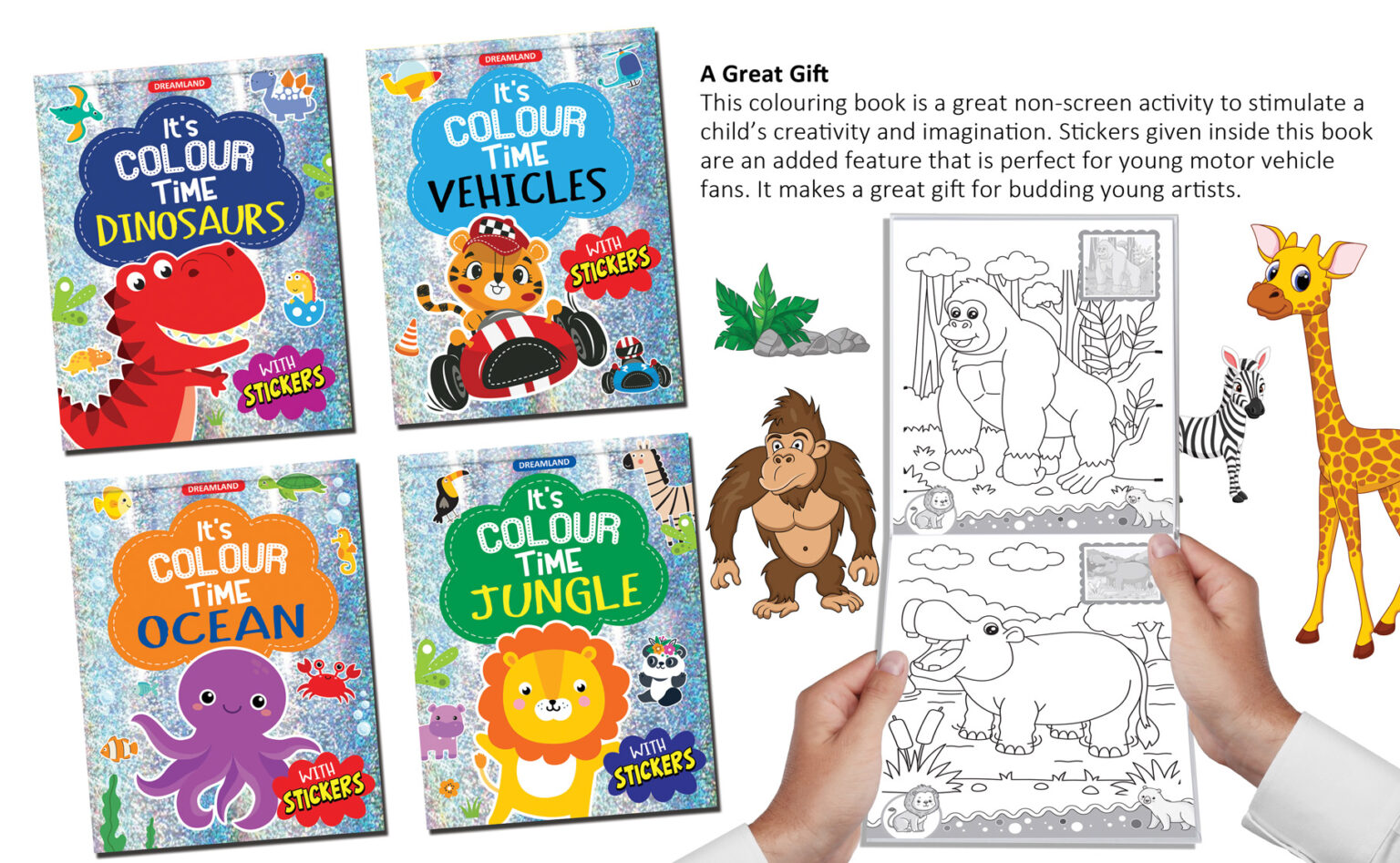 Jungle - It's Colour time with Stickers