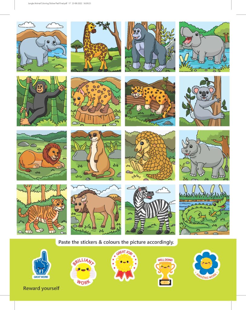 Jungle - It's Colour time with Stickers