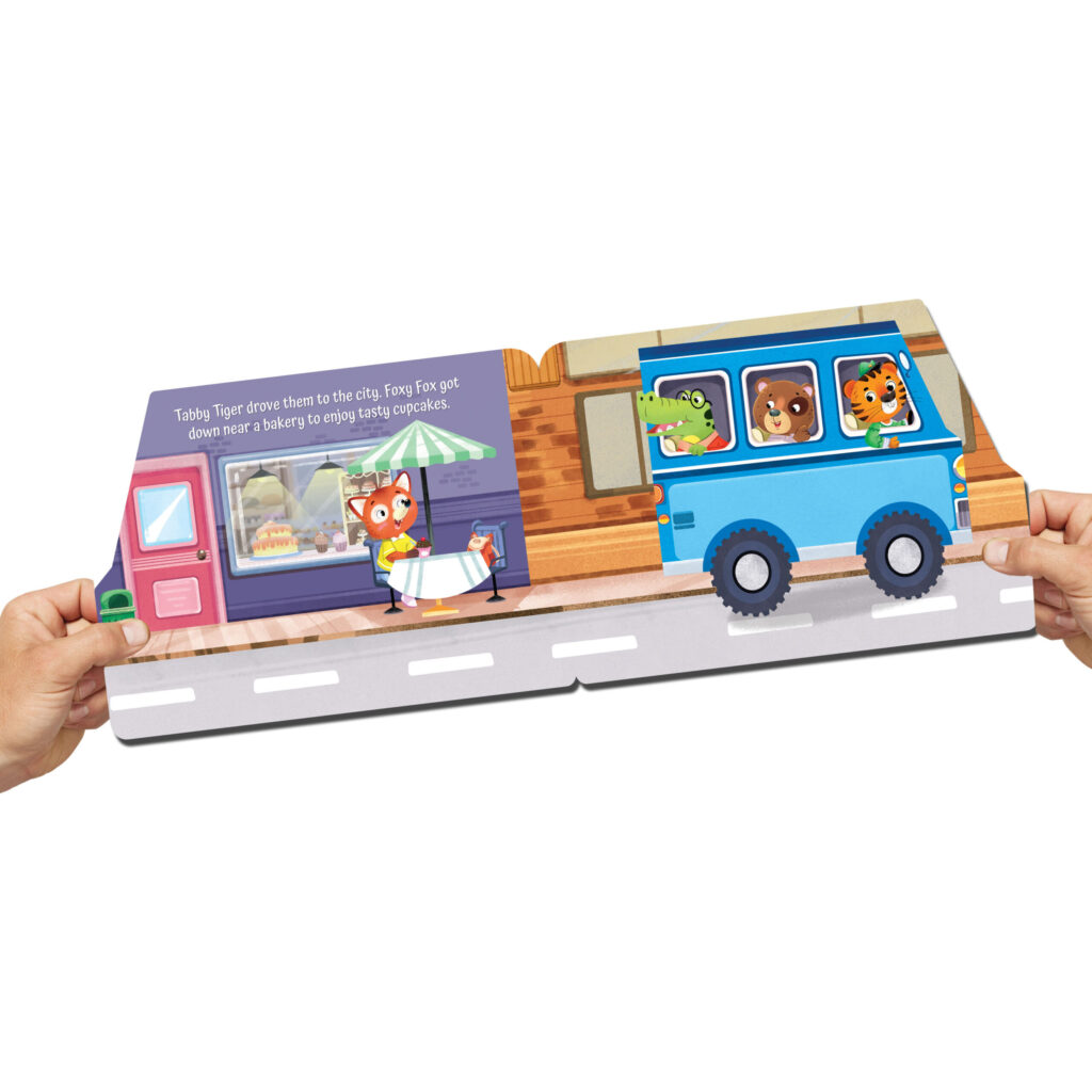 A City Tour On The Bus - A Shaped Board Book with Wheels