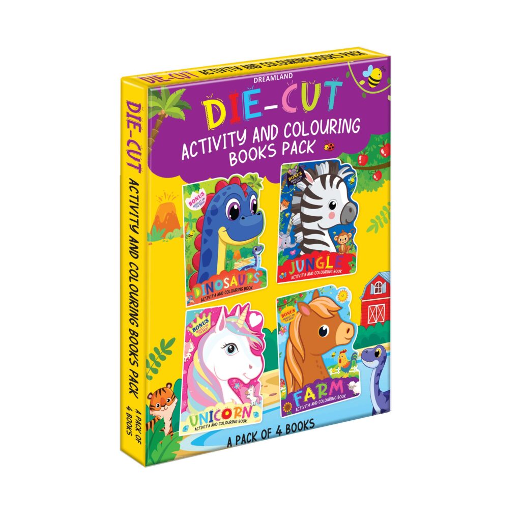 Die-cut Activity and Colouring - 4 Books Pack