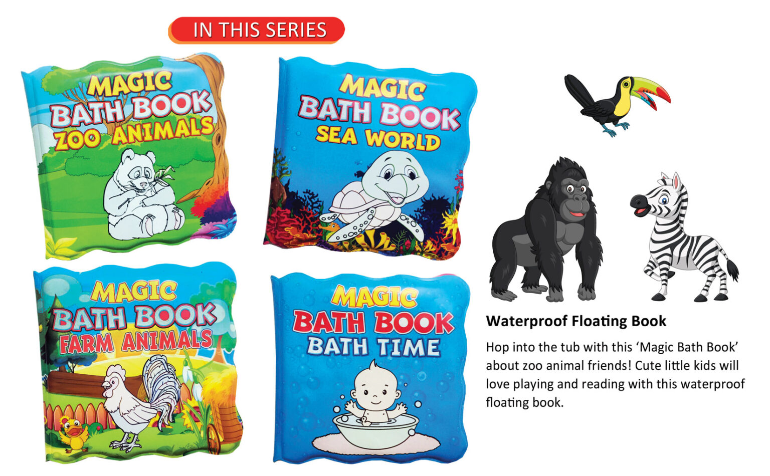 Zoo Animals - Magic Bath Book