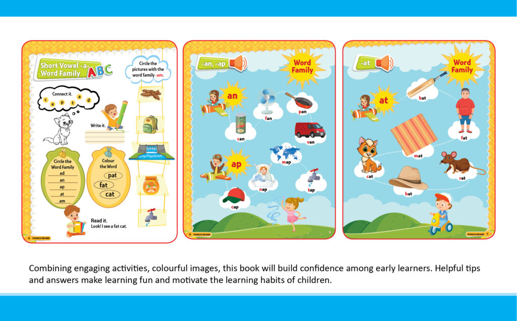 Word Families Short and Long Vowel Sounds - Phonics Reader - Part 3