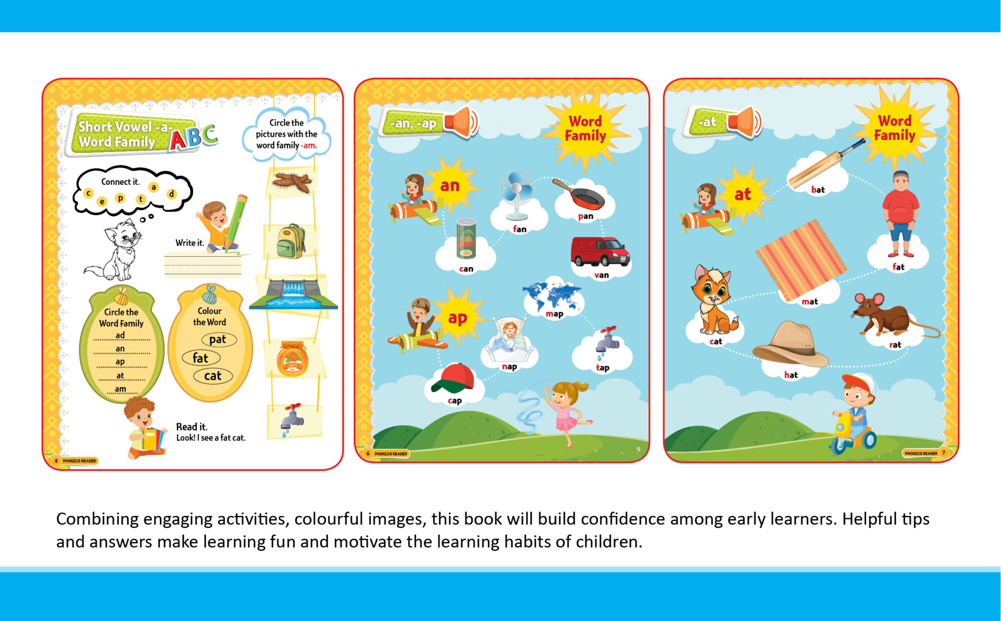 Word Families Short and Long Vowel Sounds - Phonics Reader - Part 3