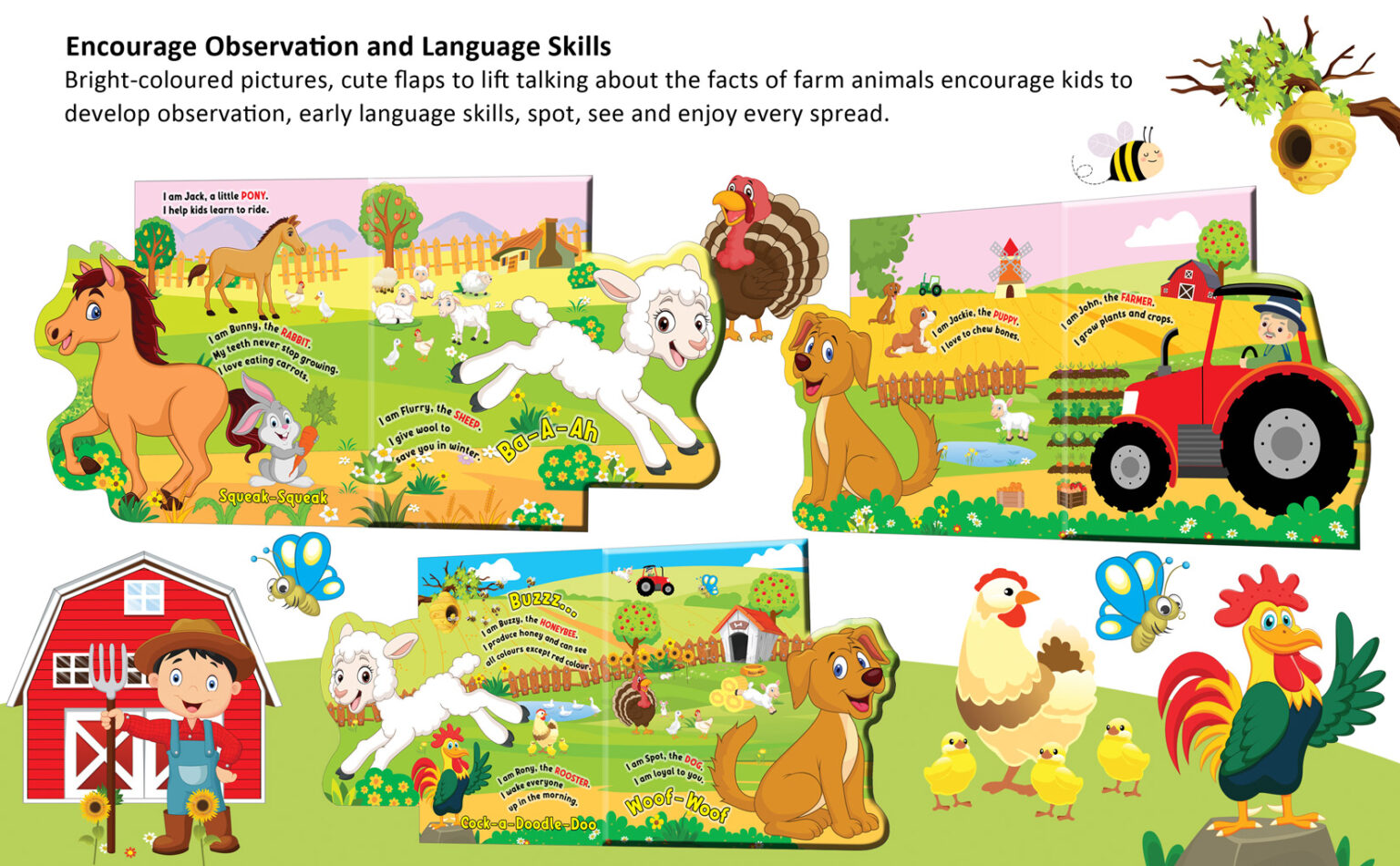 At the Farm - Flap Book