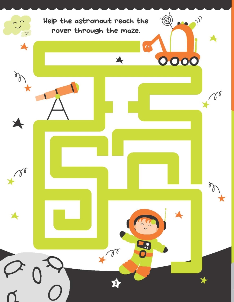 Space World Activities - I Can Solve Activity Book for Kids Age 4- 8 ...