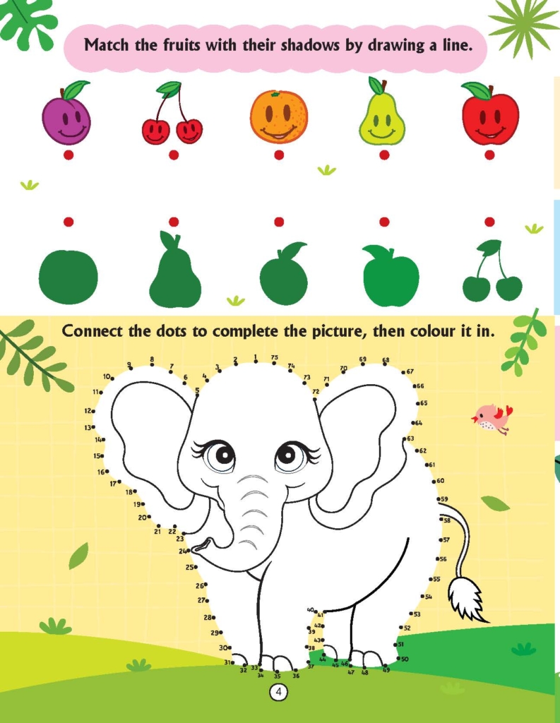 Brain Train Activity Book for Kids Age 3+ - With Colouring Pages, Mazes ...