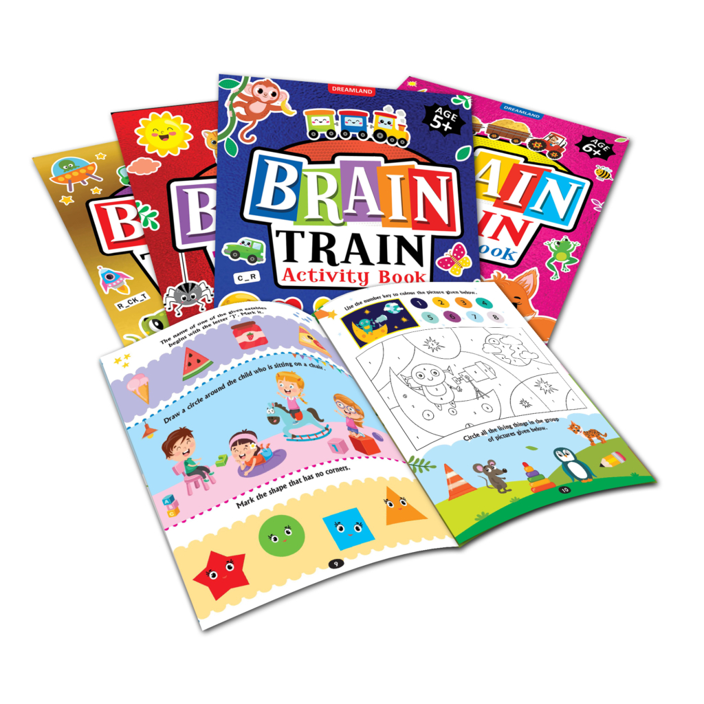 Brain Train Activity Books Pack- A Set of 4 Books - With Colouring ...