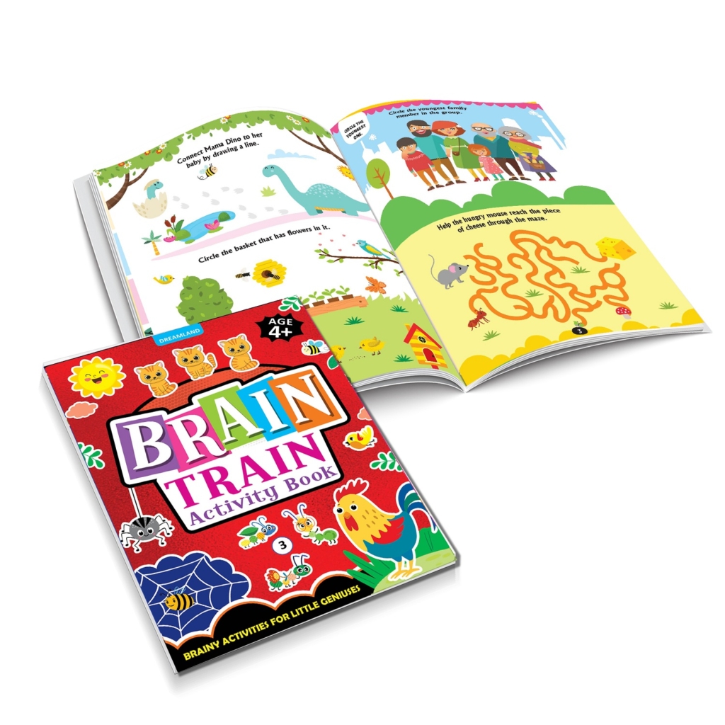 Brain Train Activity Books Pack- A Set of 4 Books - With Colouring ...