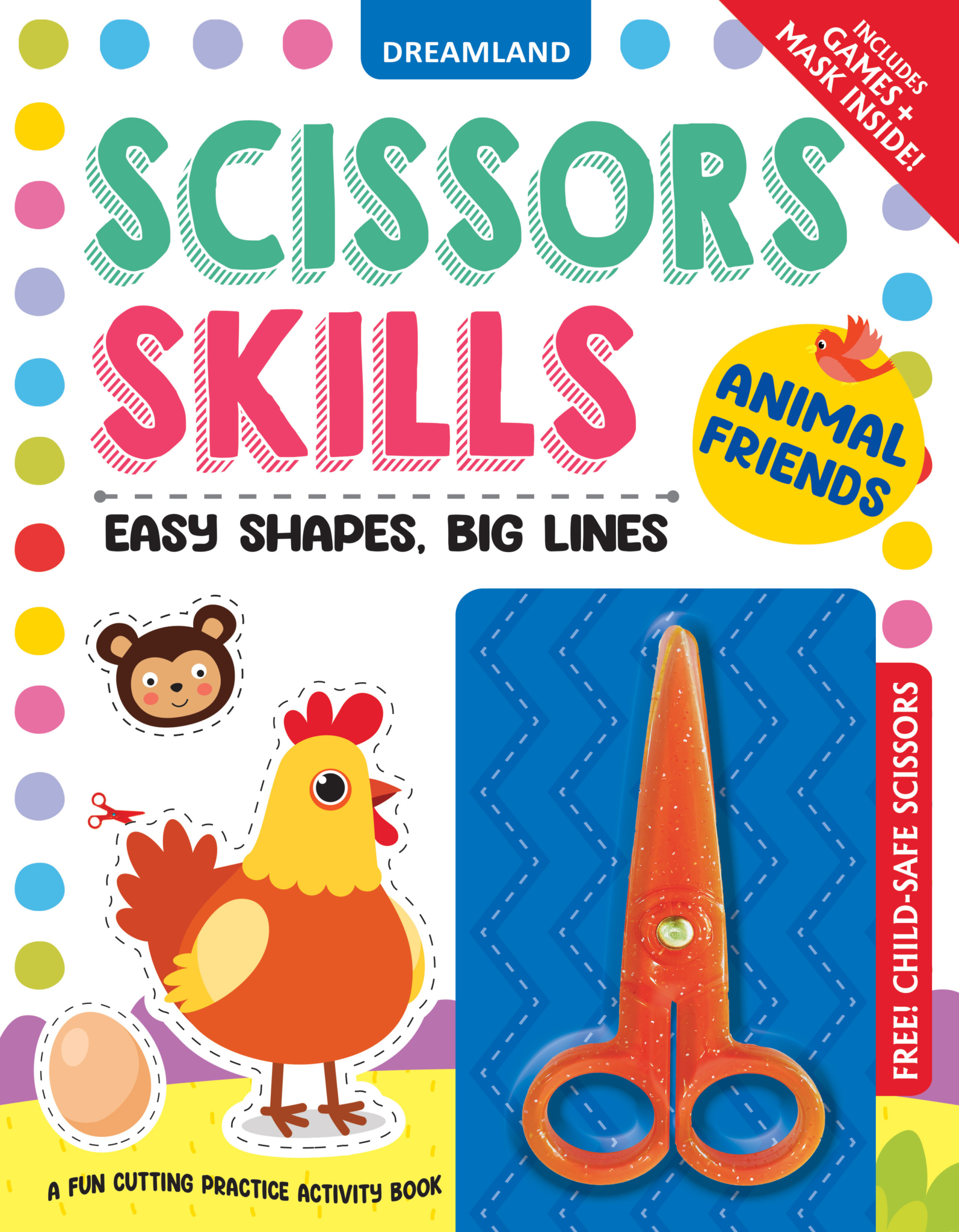 Animal Friends Scissors Skills Activity Book for Kids Age 4 - 7 years ...