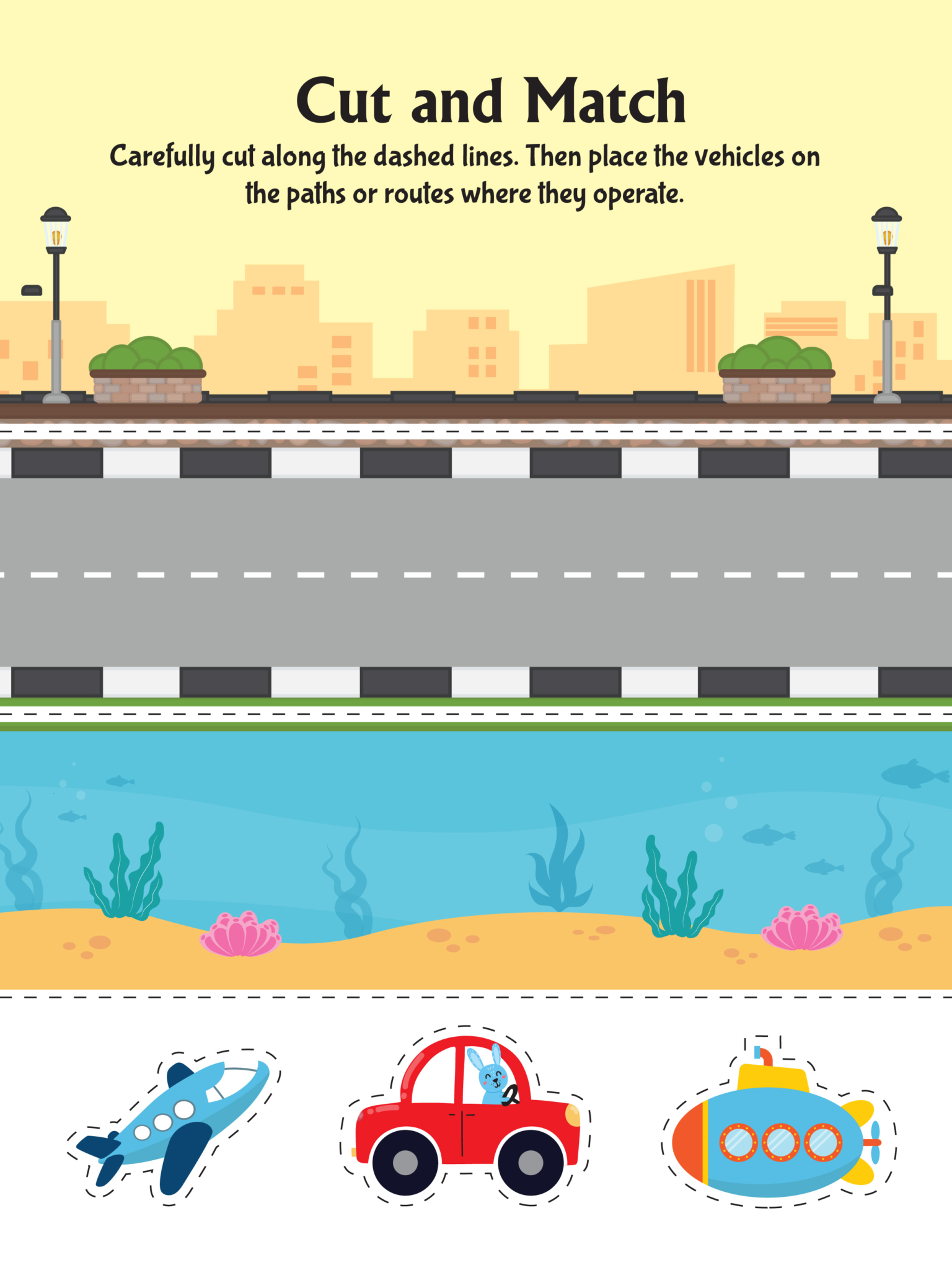 Ultimate Vehicles Scissors Skills Activity Book for Kids Age 4 - 7 ...