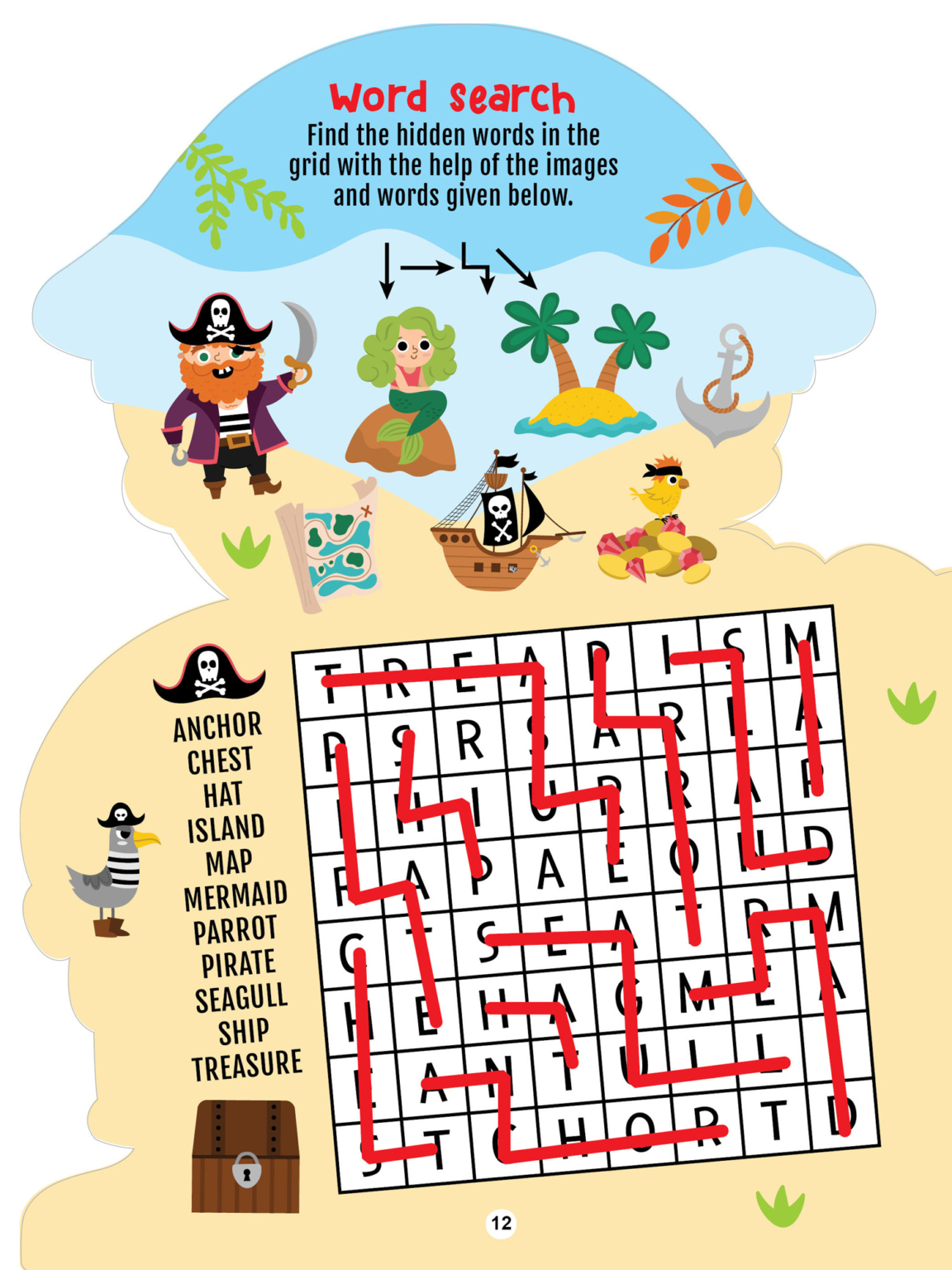 Step into the Pirates World - Activity and Colouring Fun Book for Age 4+
