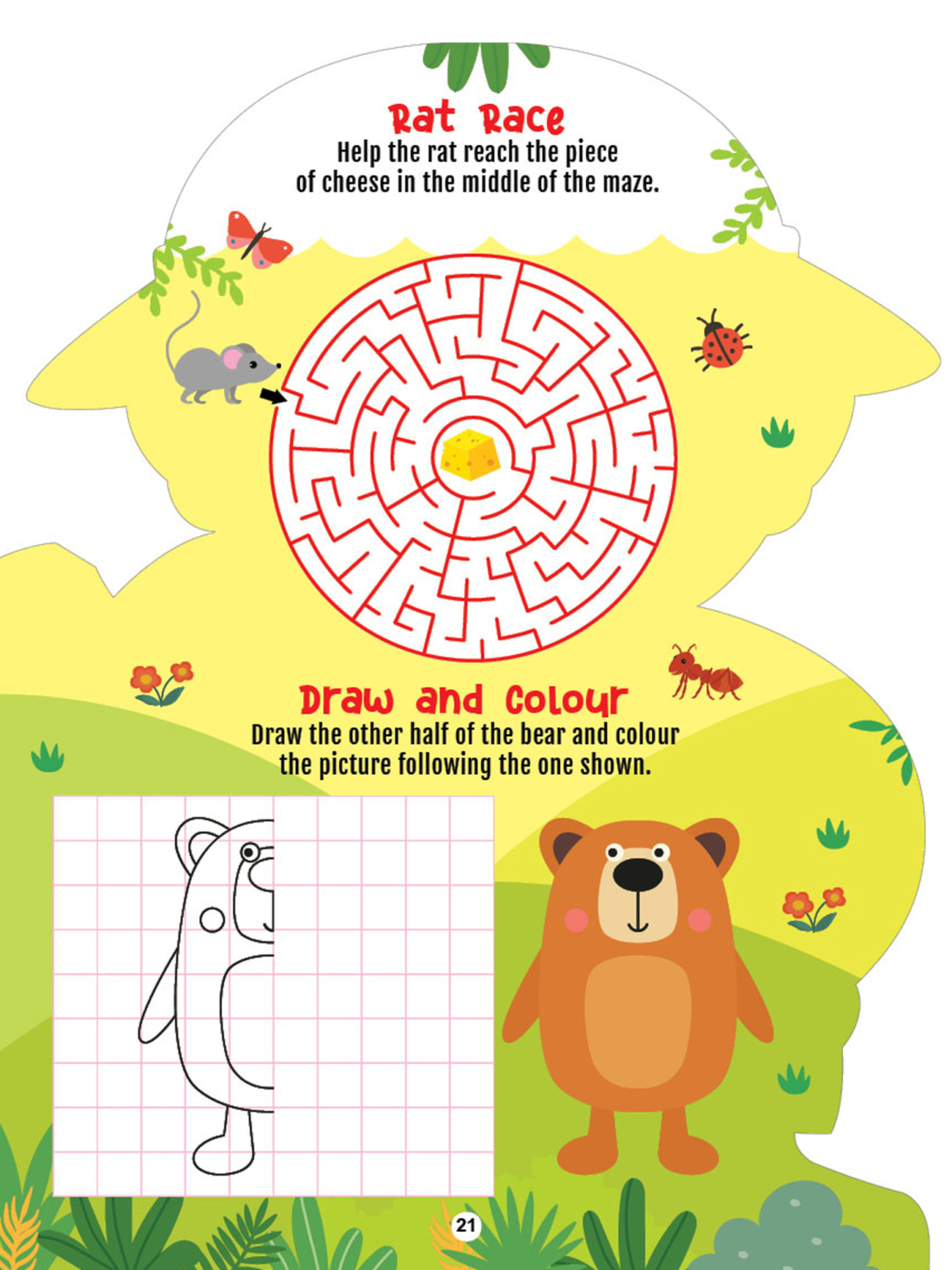 Step into the Animal Kingdom- Activity and Colouring Fun Book for Age 4+