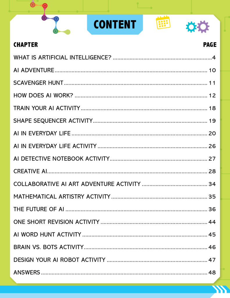 Artificial Intelligence Activity Book for Kids Age 7+- Activities about ...