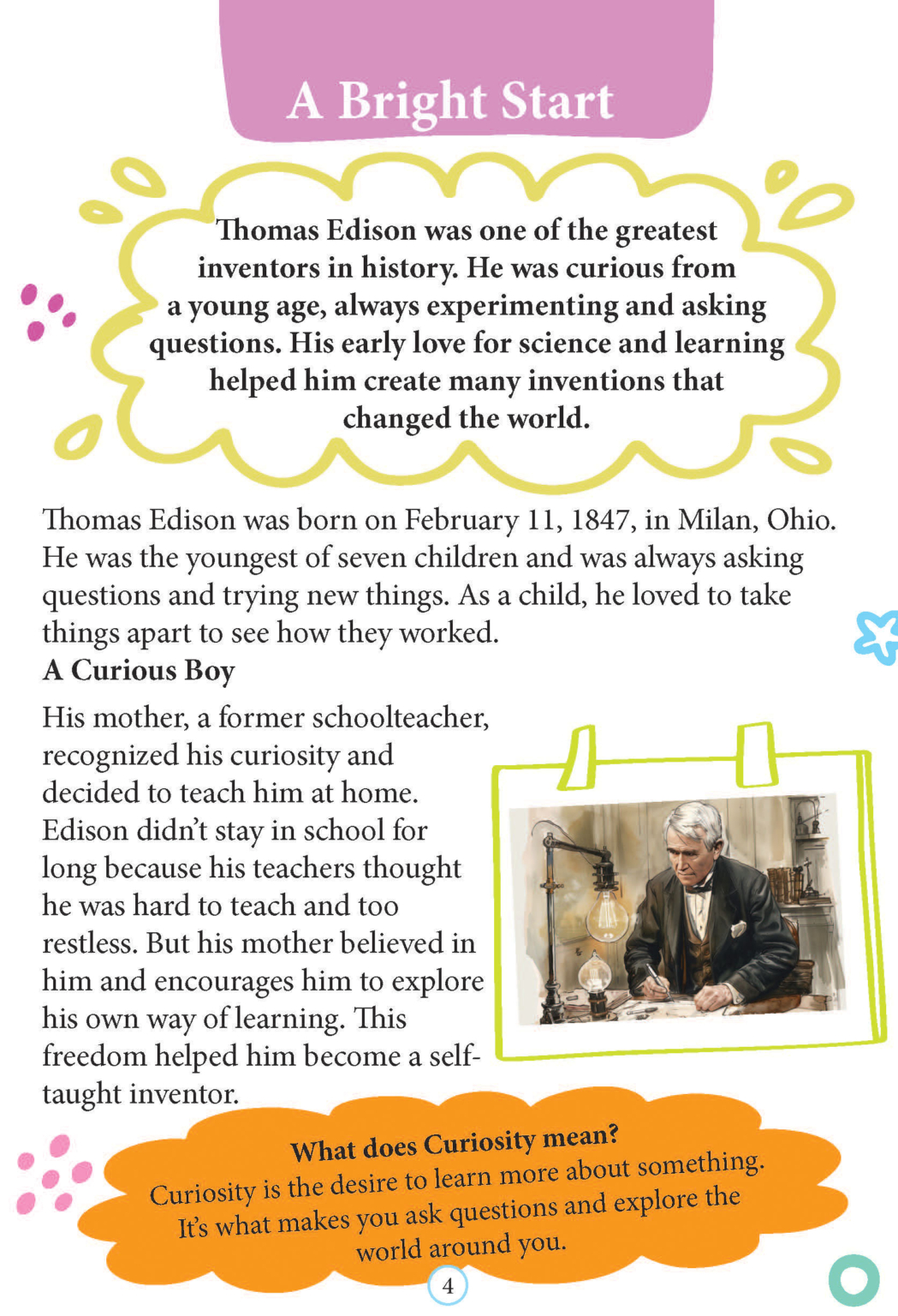 Thomas Edison Icons of Inspiration Illustrated Biography for Kids Age 6 ...