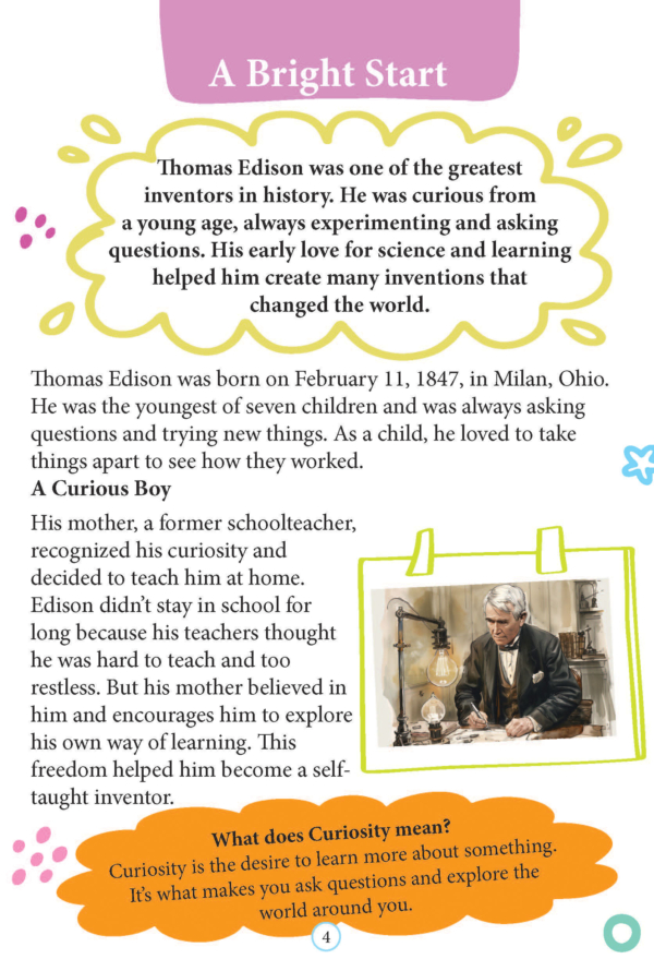 Thomas Edison Icons of Inspiration Illustrated Biography for Kids Age 6 ...